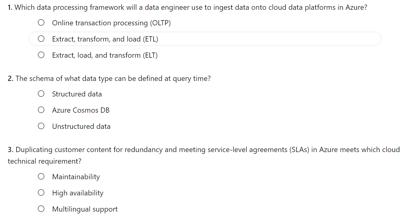 Microsoft DP-201 Cheat Sheet - Testprep Training Blog